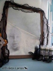 DIY Haunted Ghostly Mirror with Krylon Looking Glass Paint Tutorial