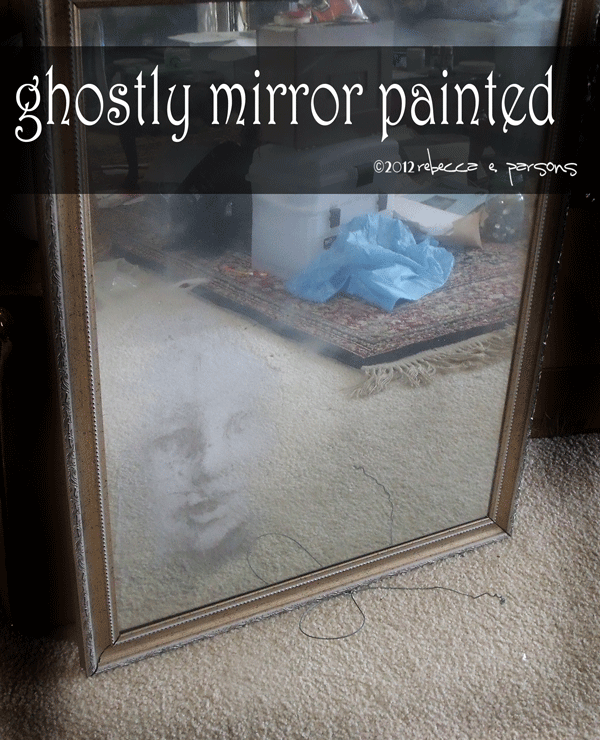 DIY Haunted Ghostly Mirror with Krylon Looking Glass Paint Tutorial